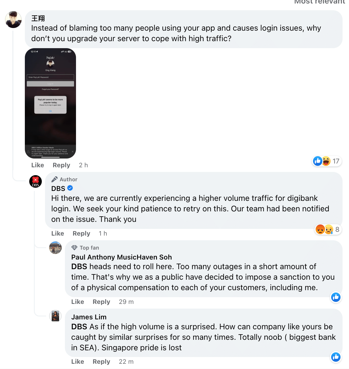DBS and POSB Bank customers face service disruptions for the second ...