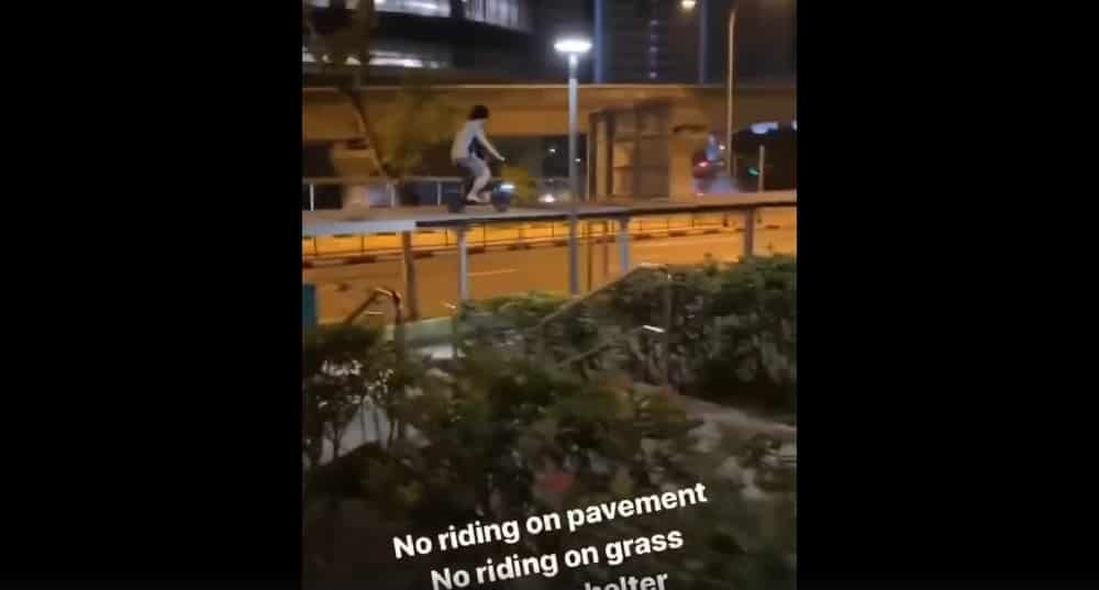 19-year-old teen apprehended for riding PMD on top of sheltered walkway ...