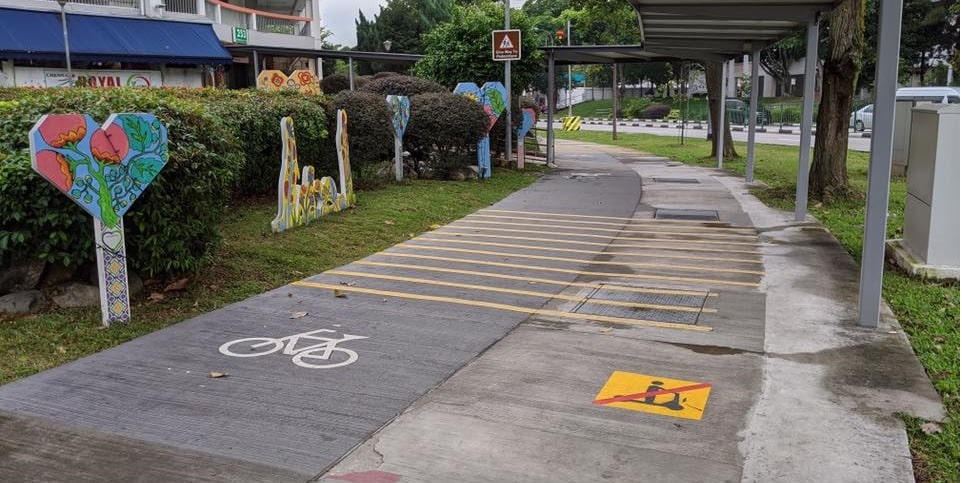 LTA: New markings drawn on footpaths to educate users on differentiate ...