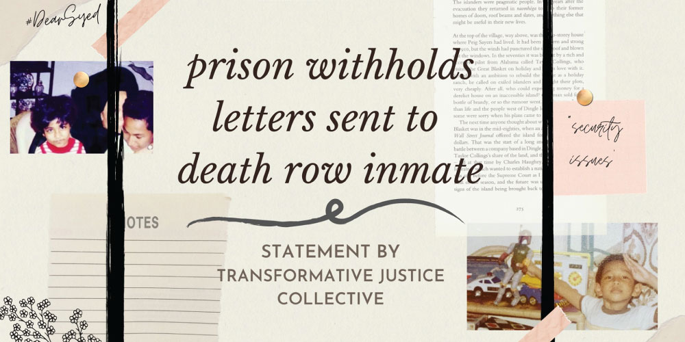 Prison authorities should cease withholding letters addressed to death ...