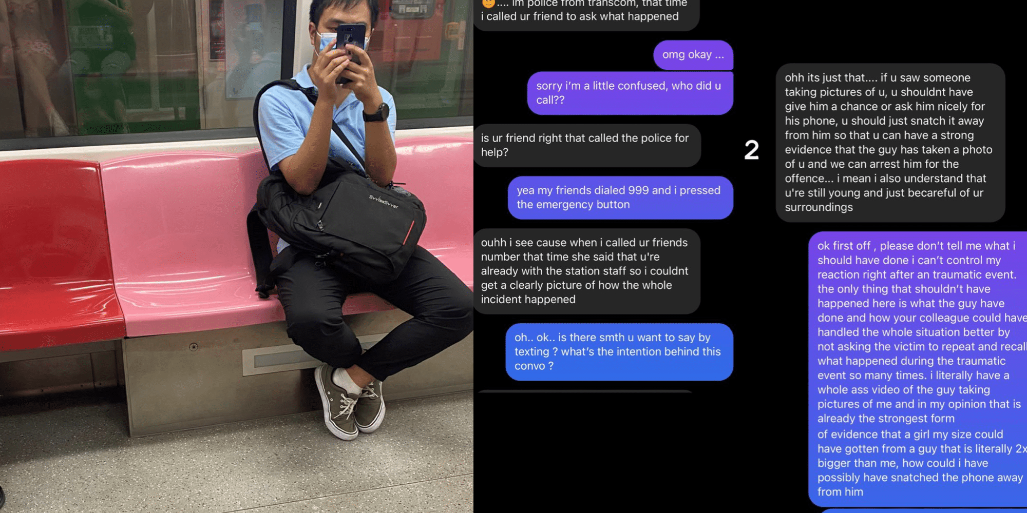 "Breaking SOP": Victim of sexual harassment in MRT train disturbed by ...