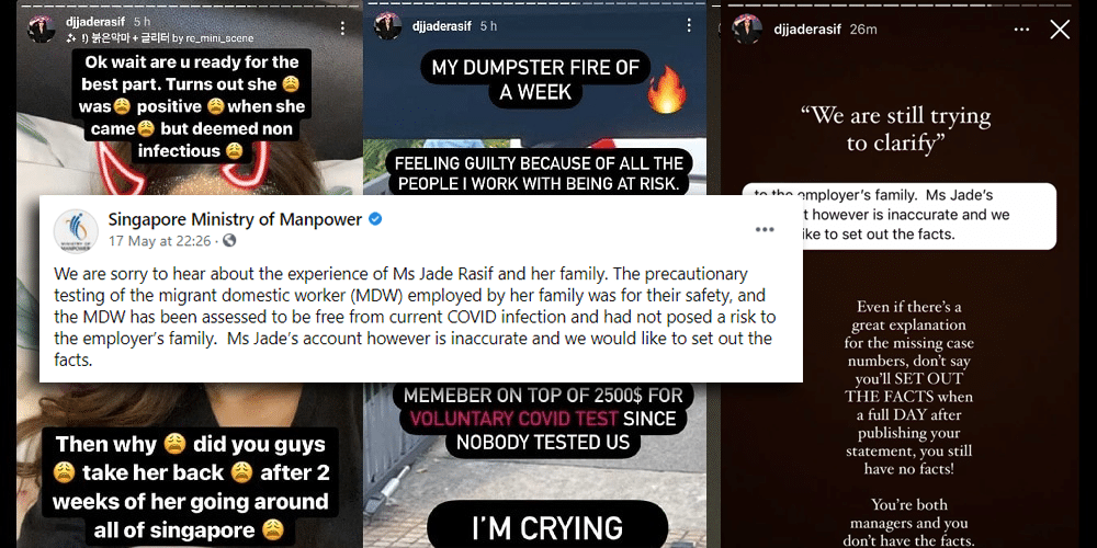 Timeline of Jade Rasif's MDW quarantine saga with Ministry of Manpower ...