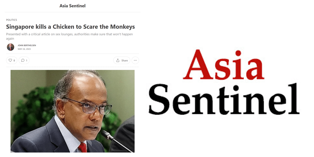 Asia Sentinel holds fast to controversial story amidst Singapore's POFMA correction demand - The ...
